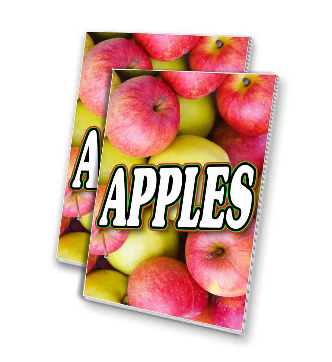 Apples (24" X 36") 4mm Corrugated Plastic Panel, Graphics Applied To 1 ...