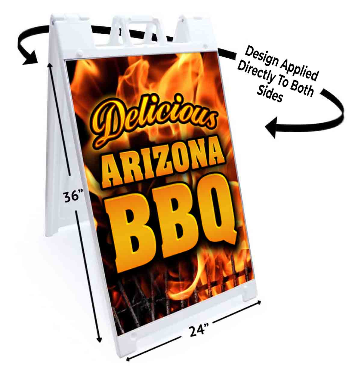 ARIZONA BBQ Signicade 24x36 Aframe Sidewalk Sign Banner Decal BARBEQUE ...
