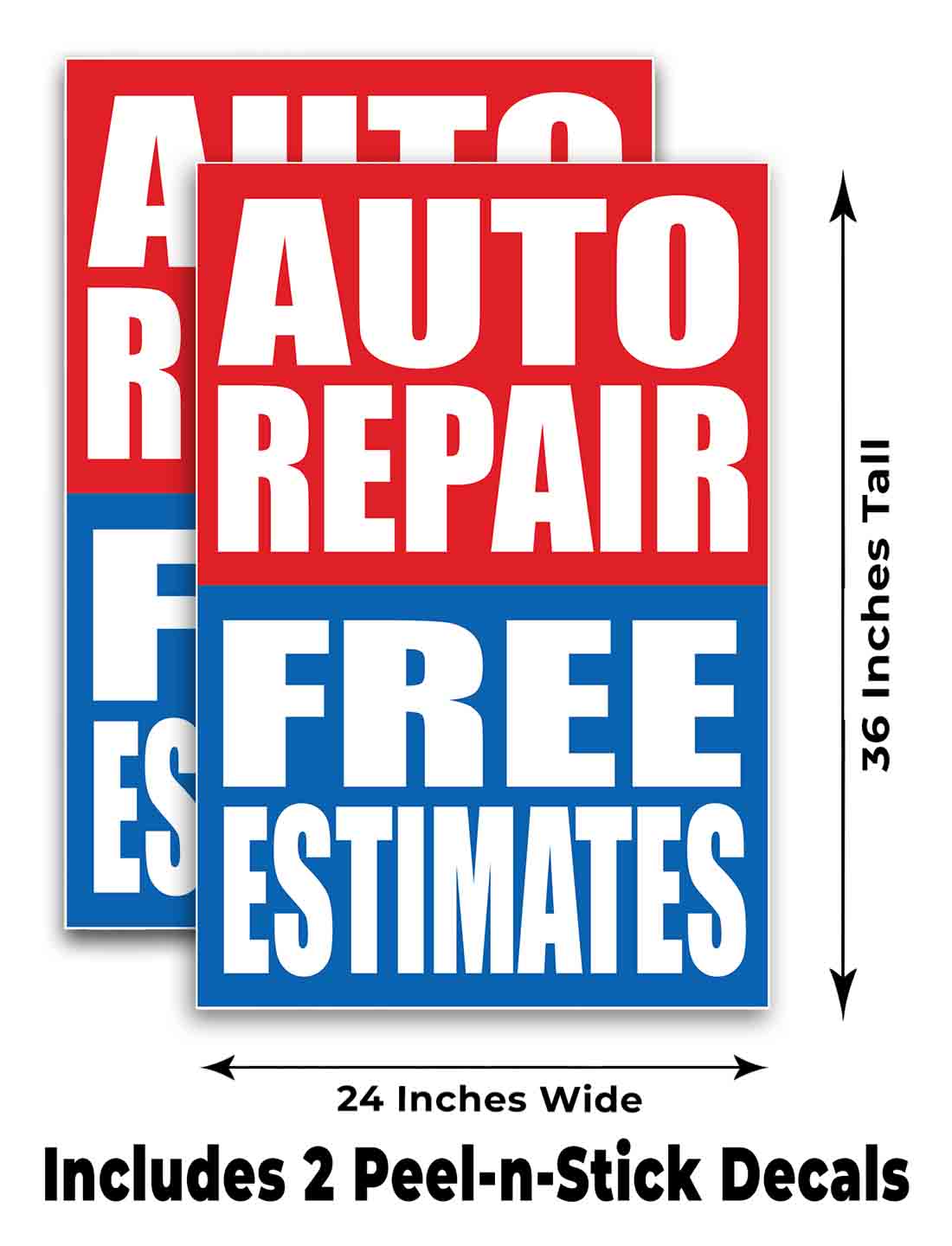 AUTO REPAIR FREE ESTIMATES Signicade 24x36 Aframe Sidewalk Sign Banner ...