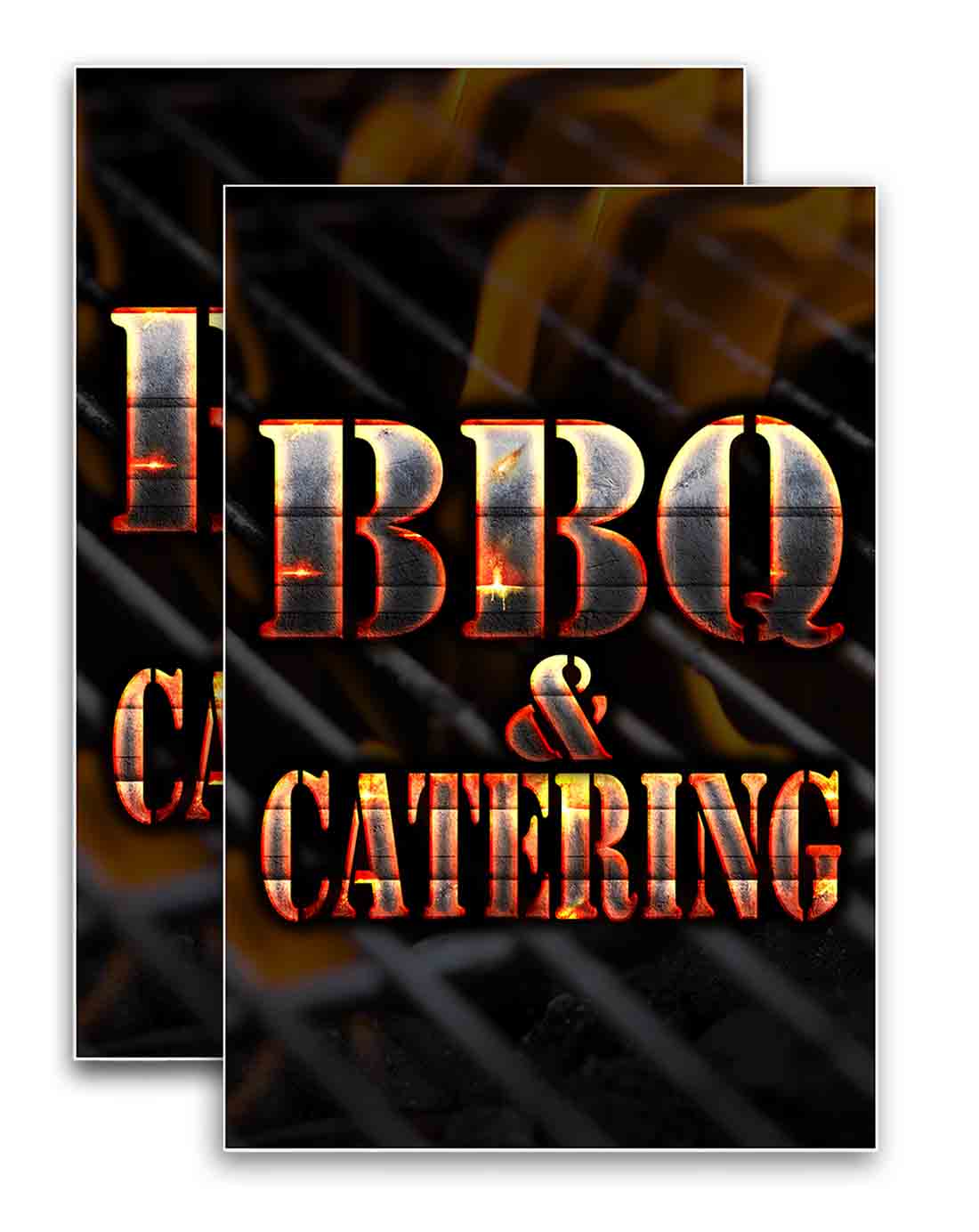 BBQ And Catering (24" X 36") Vinyl Decal Only (Pack of 2) |Sign|Sticker ...