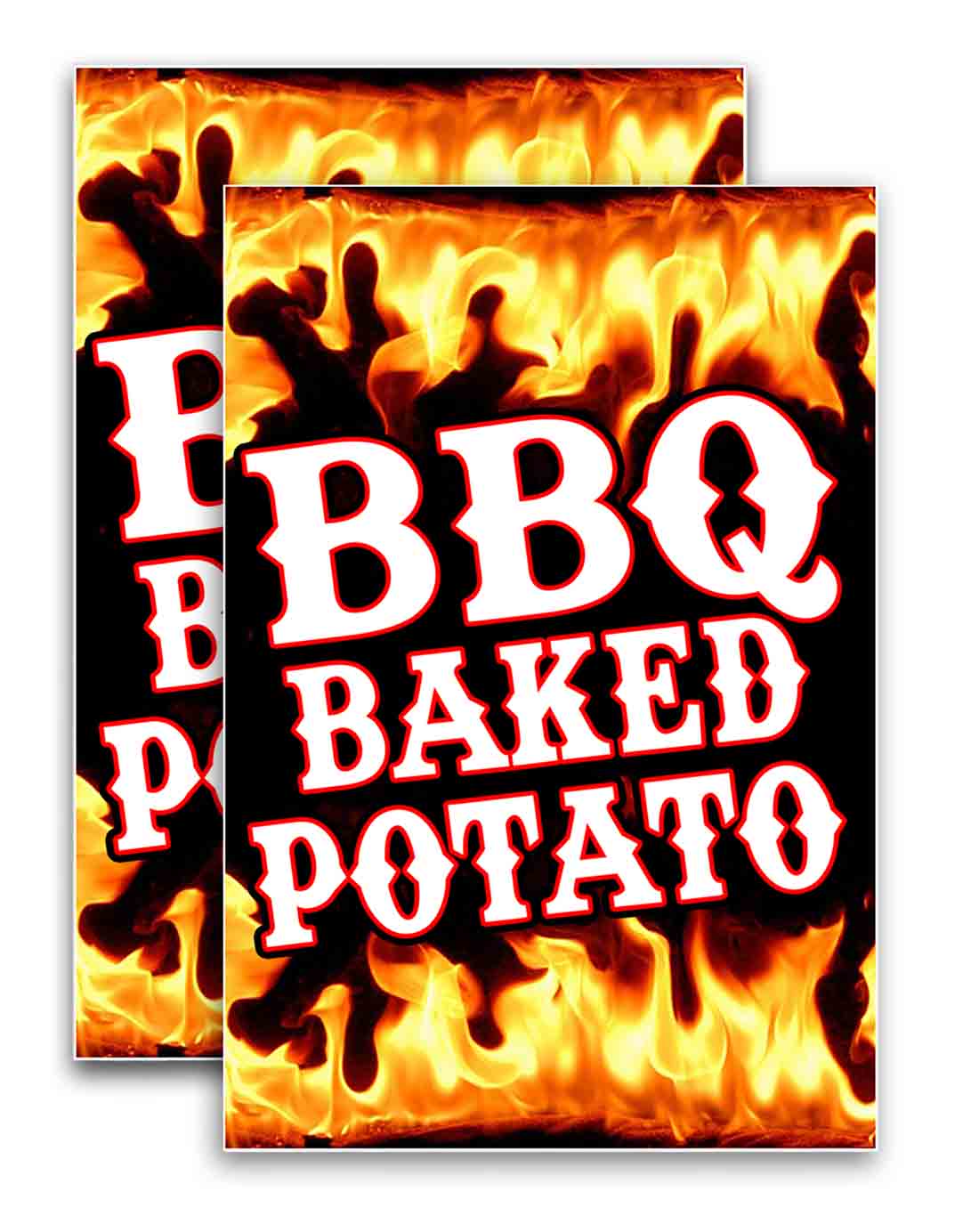 BBQ Baked Potato (24" X 36") Vinyl Decal Only (Pack of 2) |Sign|Sticker ...