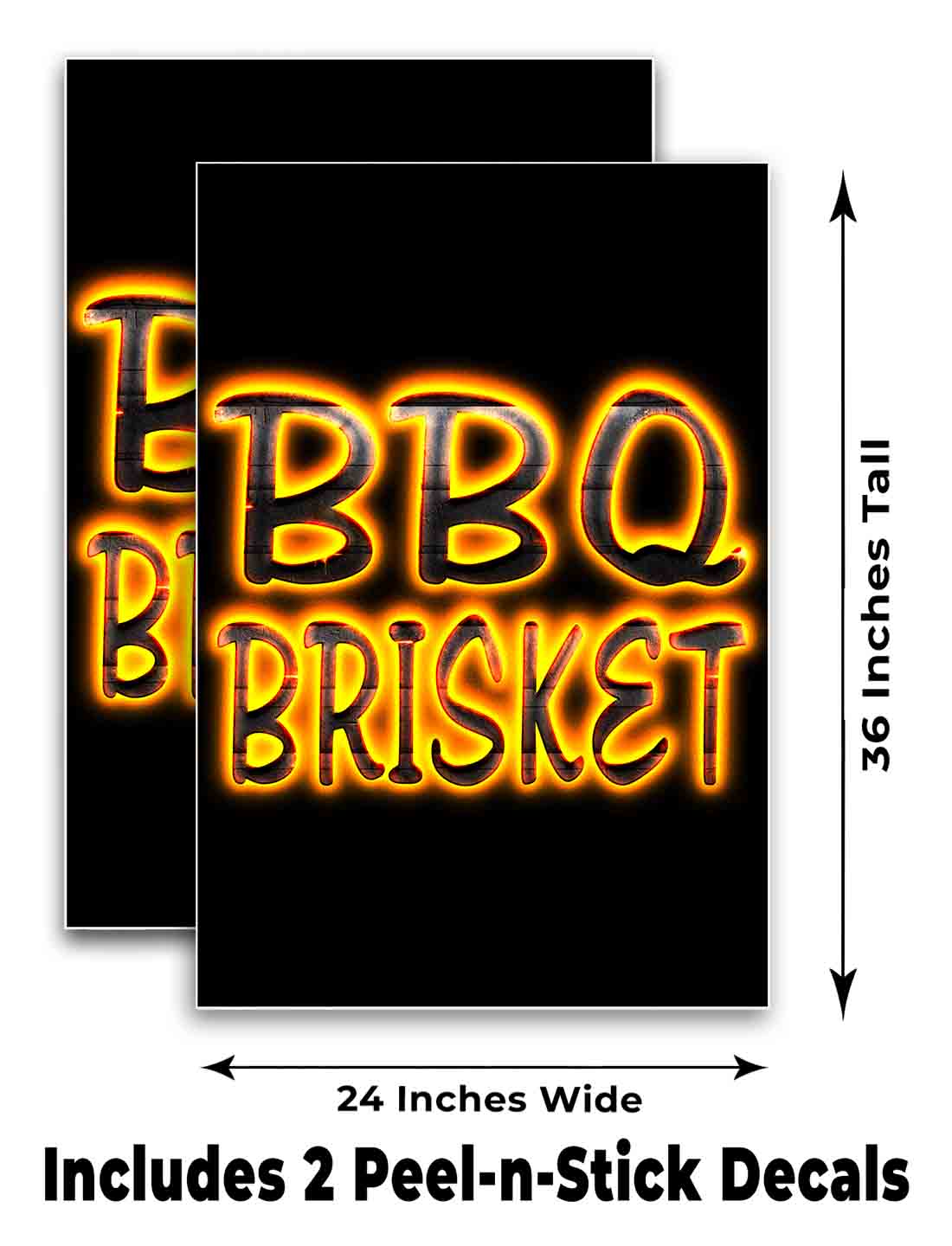 BBQ BRISKET Signicade 24x36 Aframe Sidewalk Sign Banner Decal BARBEQUE ...