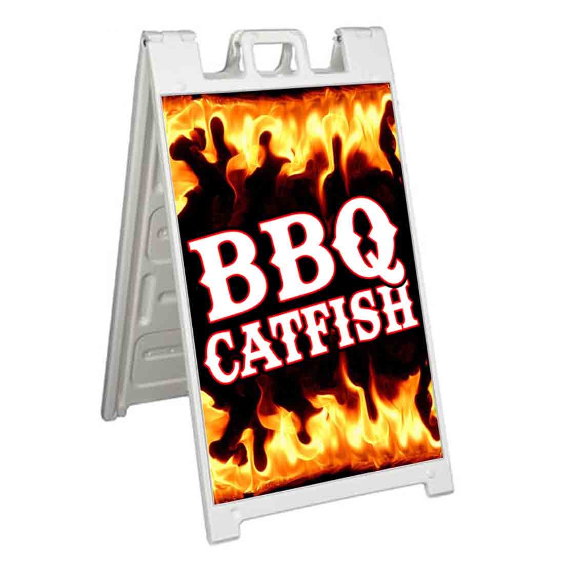 BBQ Catfish (24" X 36") Standard A-Frame Signicade, Includes Decal ...