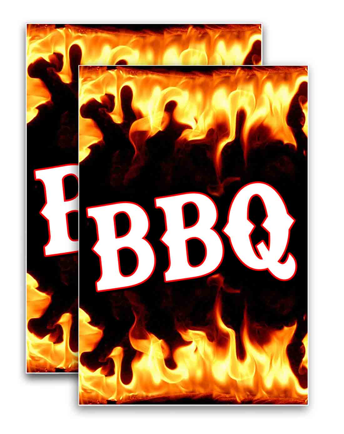 BBQ (24" X 36") Vinyl Decal Only (Pack of 2) |Sign|Sticker|Poster ...