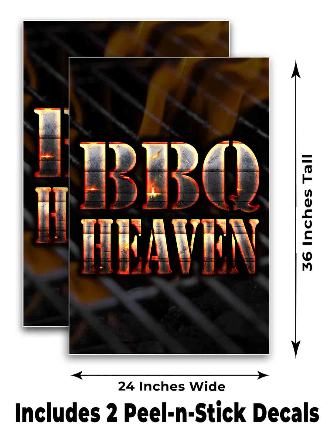 BBQ HEAVEN Signicade 24x36 Aframe Sidewalk Sign Banner Decal BARBEQUE ...