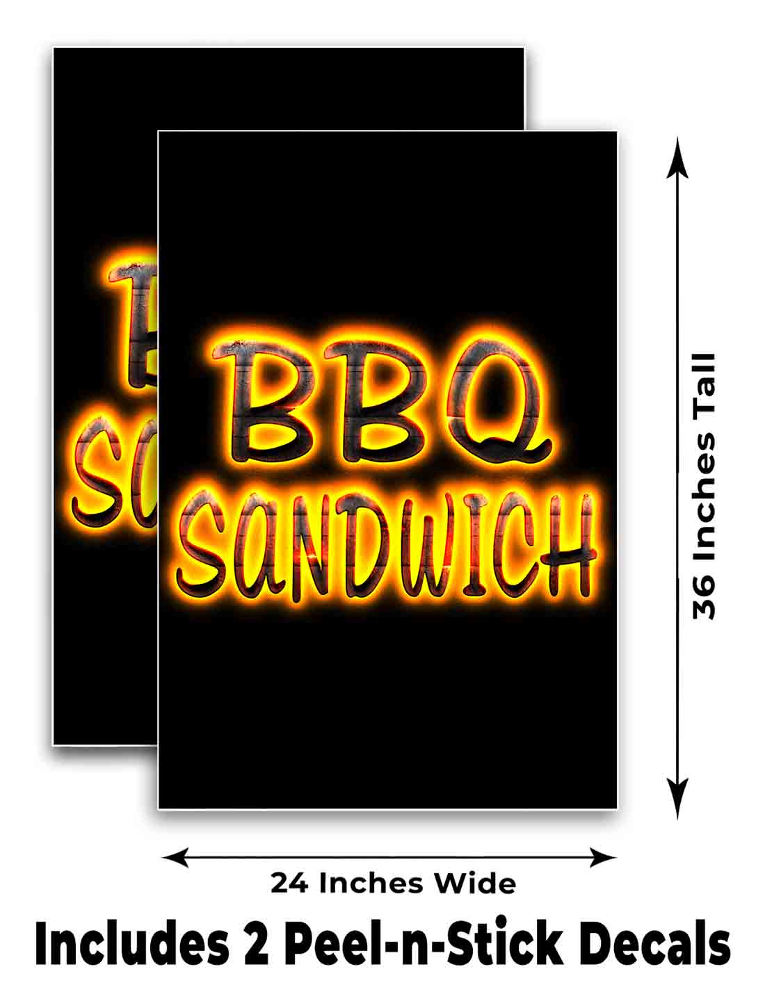 BBQ SANDWHICH Signicade 24x36 Aframe Sidewalk Sign Banner Decal ...