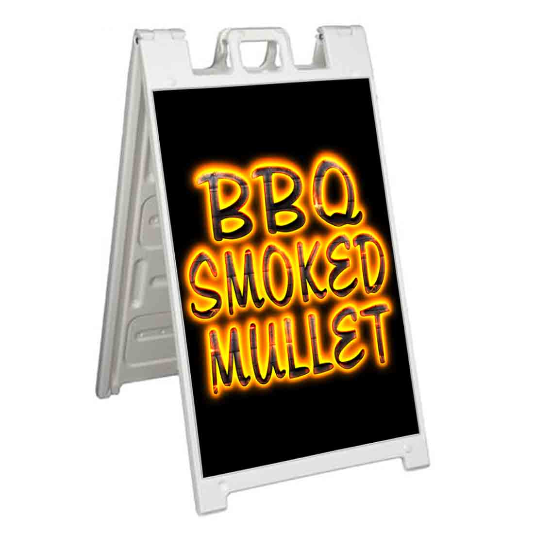 BBQ Smoked Mullet (24" X 36") Standard A-Frame Signicade, Includes ...
