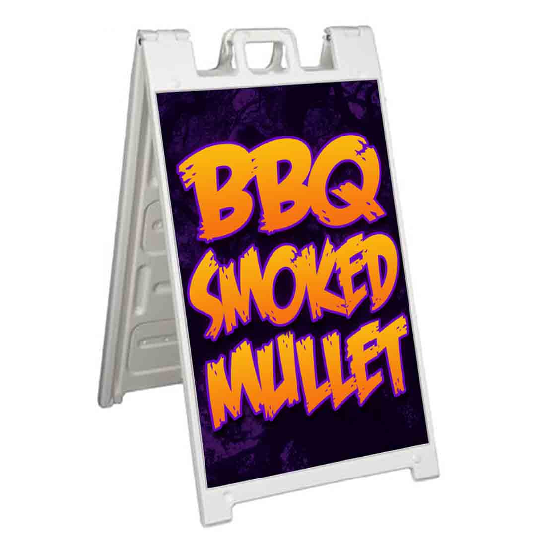 BBQ Smoked Mullet (24" X 36") Standard A-Frame Signicade, Includes ...