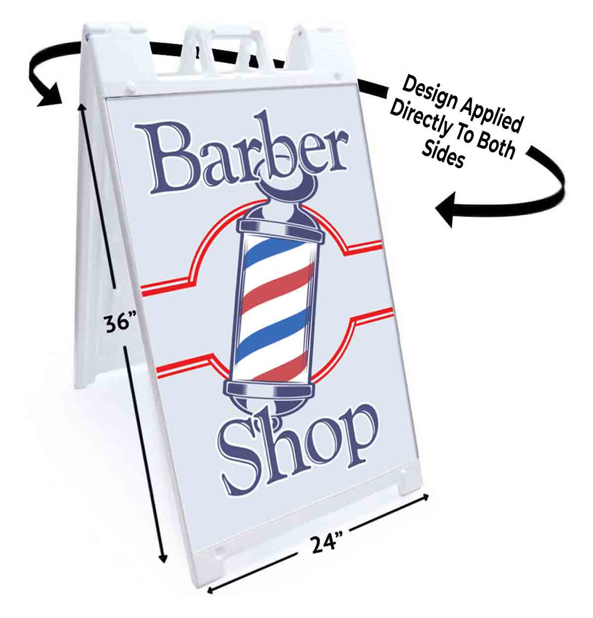 BARBER SHOP Signicade 24x36 Aframe Sidewalk Sign Banner Decal HAIR CUT ...