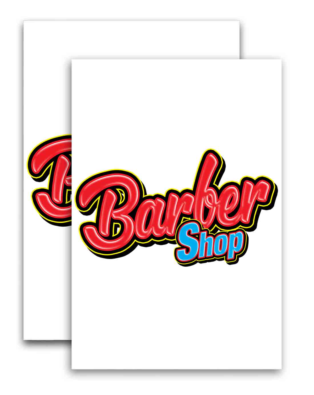 Barber Shop (24" X 36") Vinyl Decal Only (Pack of 2) |Sign|Sticker ...