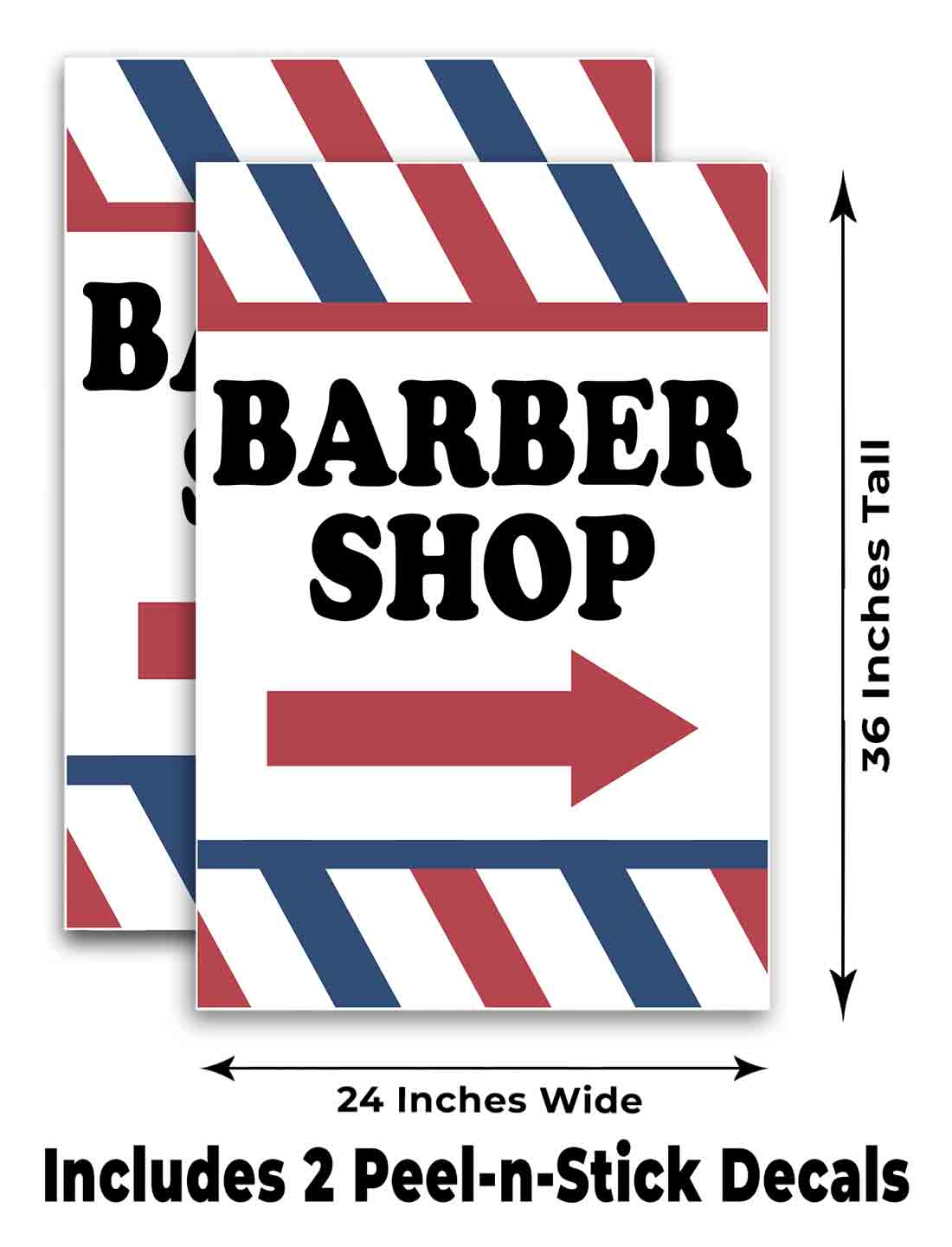 BARBER SHOP RIGHT ARROW Signicade 24x36 Aframe Sidewalk Sign Banner ...