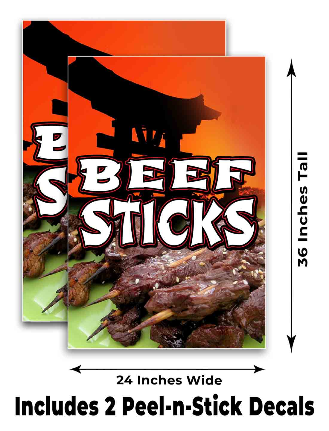 BEEF STICKS Signicade 24x36 Aframe Sidewalk Sign Banner Decal FOOD MEAL ...