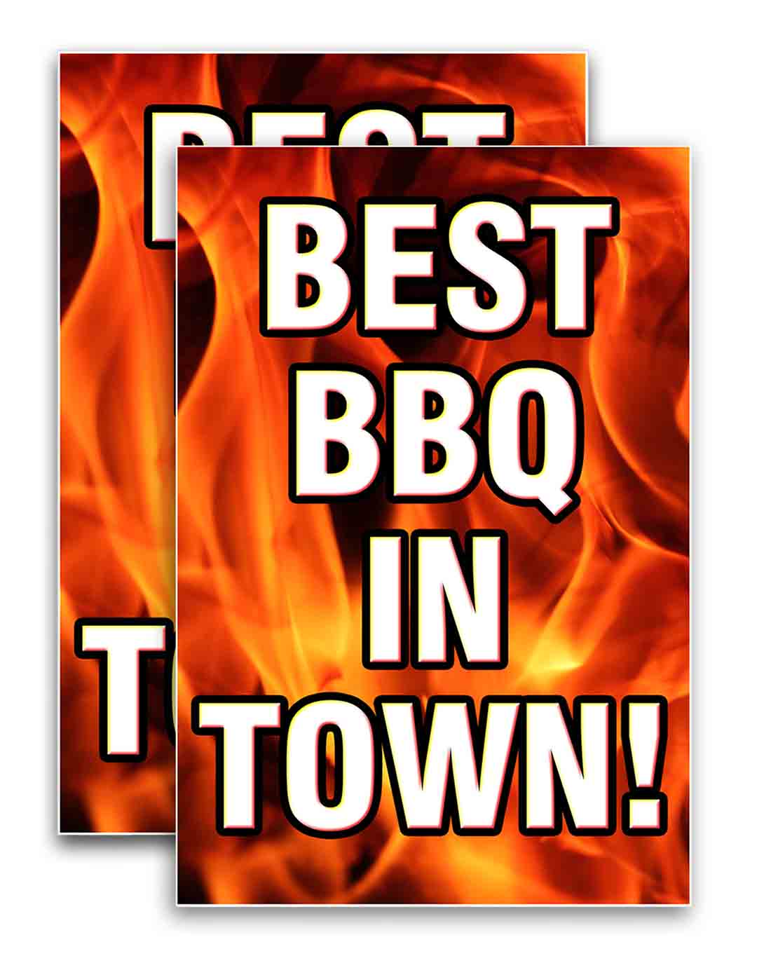 Best BBQ In Town (24" X 36") Vinyl Decal Only (Pack of 2) |Sign|Sticker ...