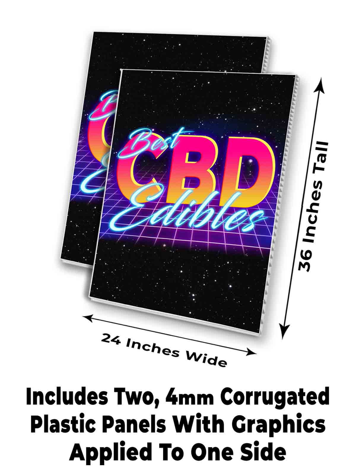 BEST CBD EDIBLES Signicade 24x36 Aframe Sidewalk Sign Banner Decal ...