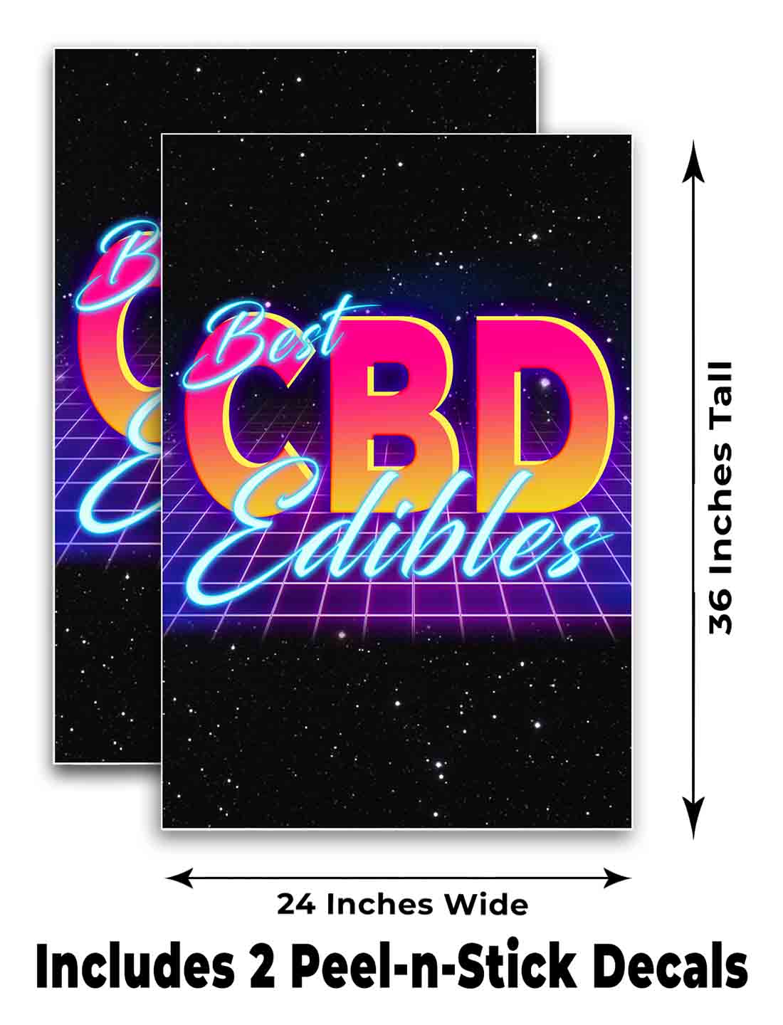 BEST CBD EDIBLES Signicade 24x36 Aframe Sidewalk Sign Banner Decal ...