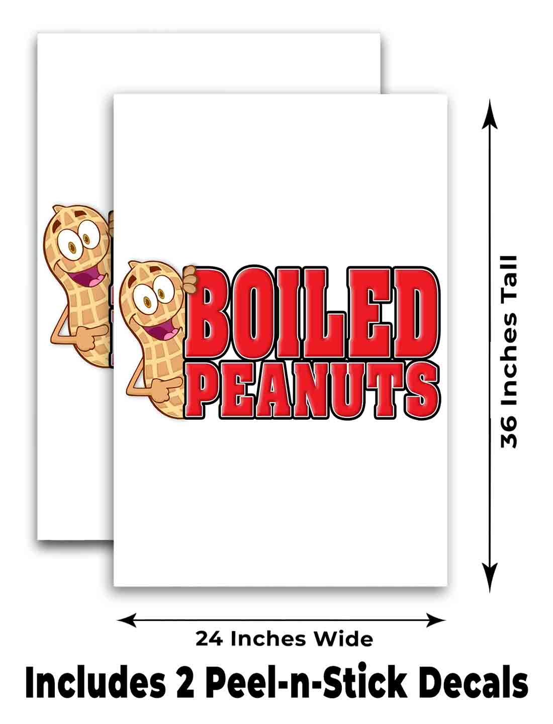 BOILED PEANUTS Signicade 24x36 Aframe Sidewalk Sign Banner Decal FOOD ...