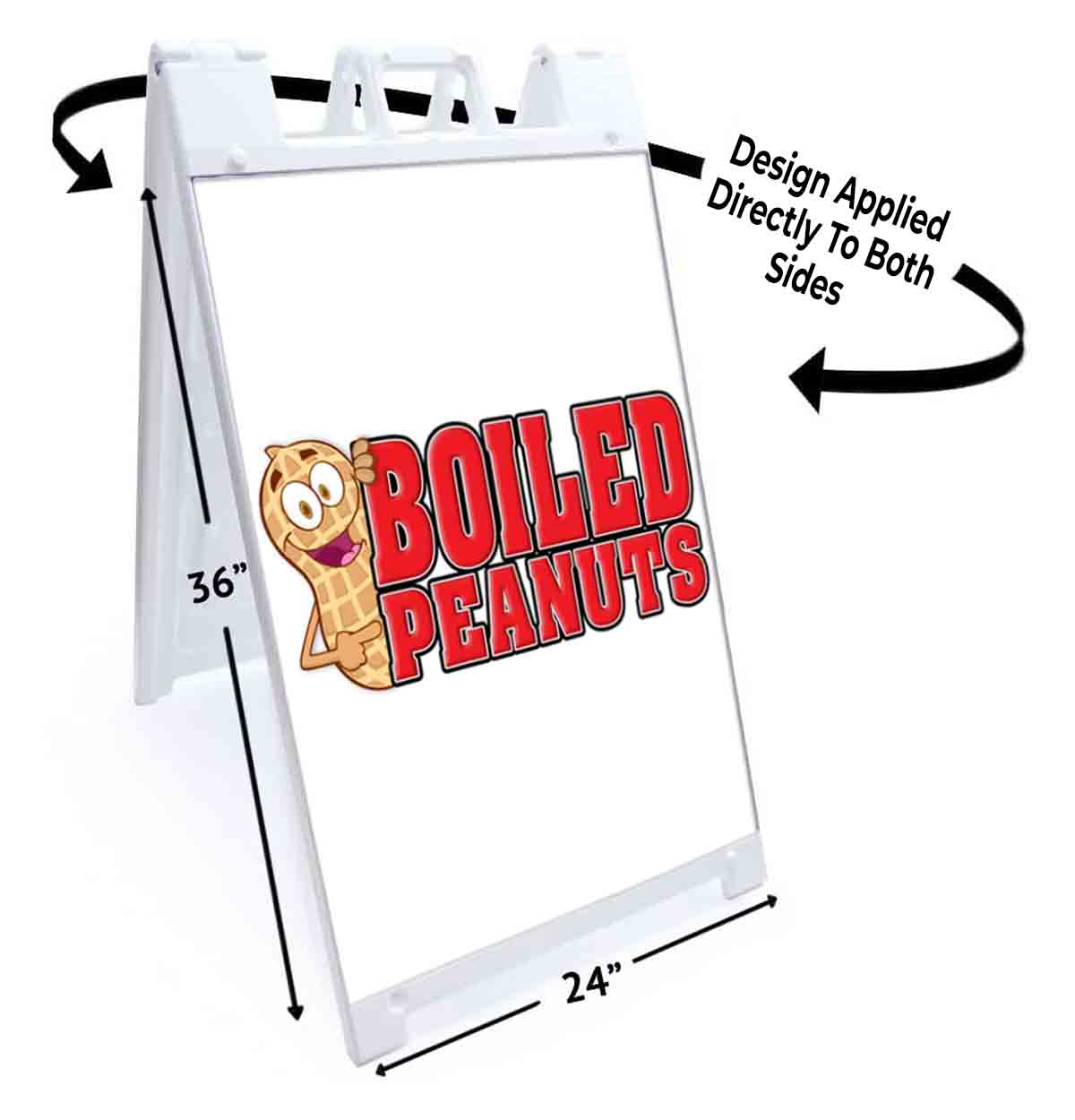 BOILED PEANUTS Signicade 24x36 Aframe Sidewalk Sign Banner Decal FOOD ...