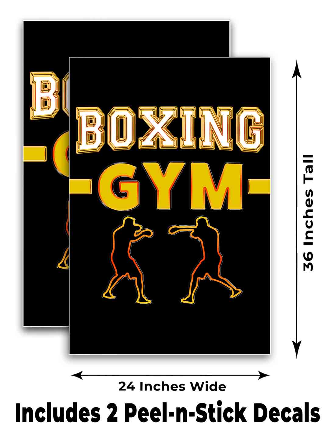 BOXING GYM Signicade 24x36 Aframe Sidewalk Sign Banner Decal FITNESS ...