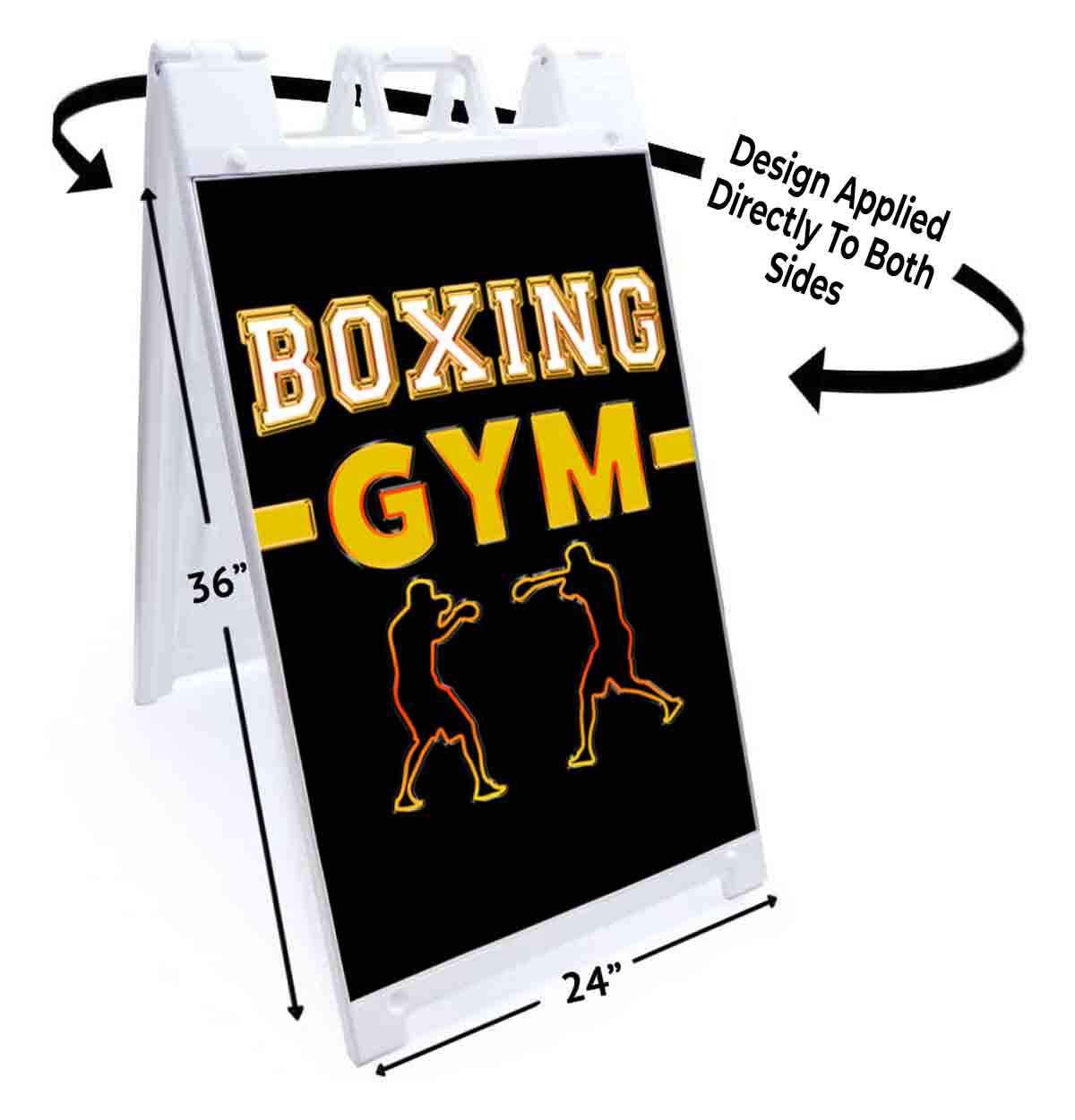 BOXING GYM Signicade 24x36 Aframe Sidewalk Sign Banner Decal FITNESS ...