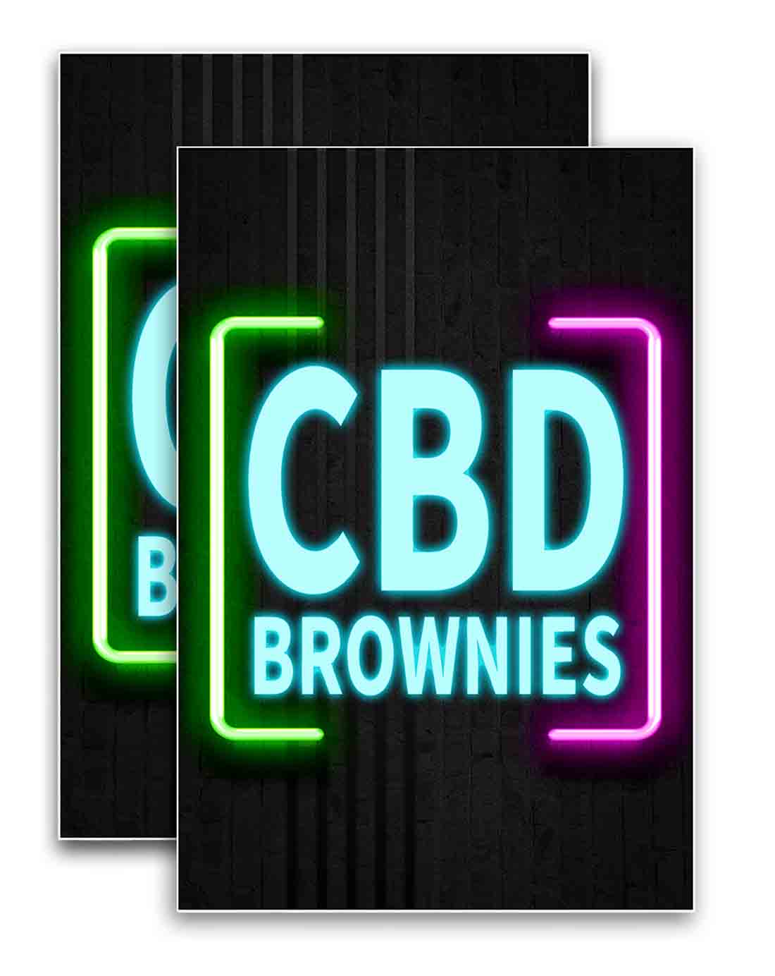 CBD Brownies (24" X 36") Vinyl Decal Only (Pack of 2) |Sign|Sticker ...