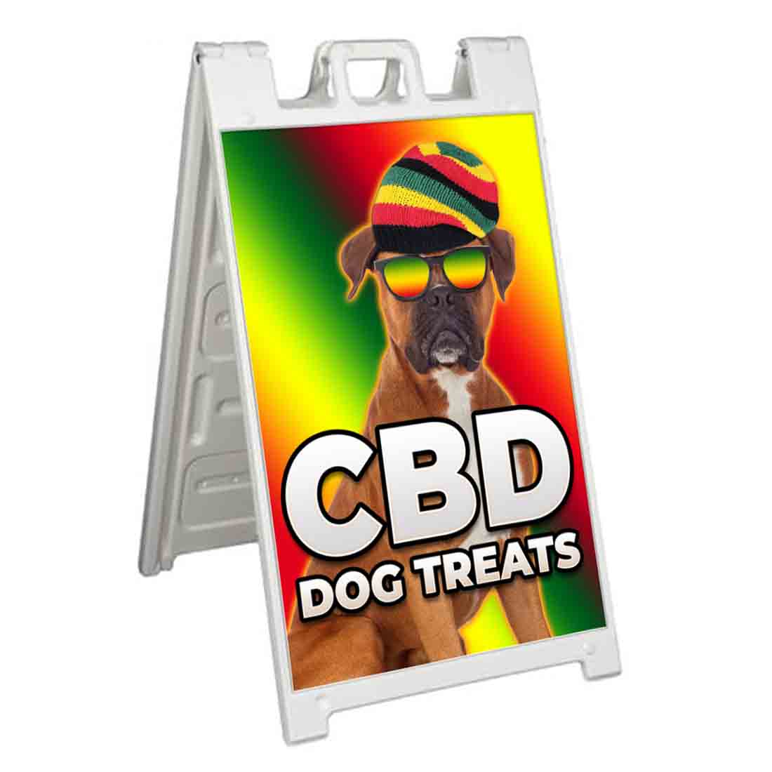 CBD Dog Treats (24" X 36") Standard A-Frame Signicade, Includes Decal ...