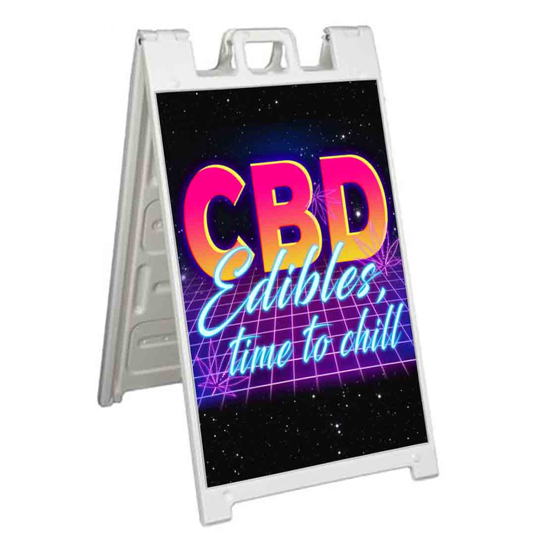CBD Edibles Time To Chill (24" X 36") Standard A-Frame Signicade ...