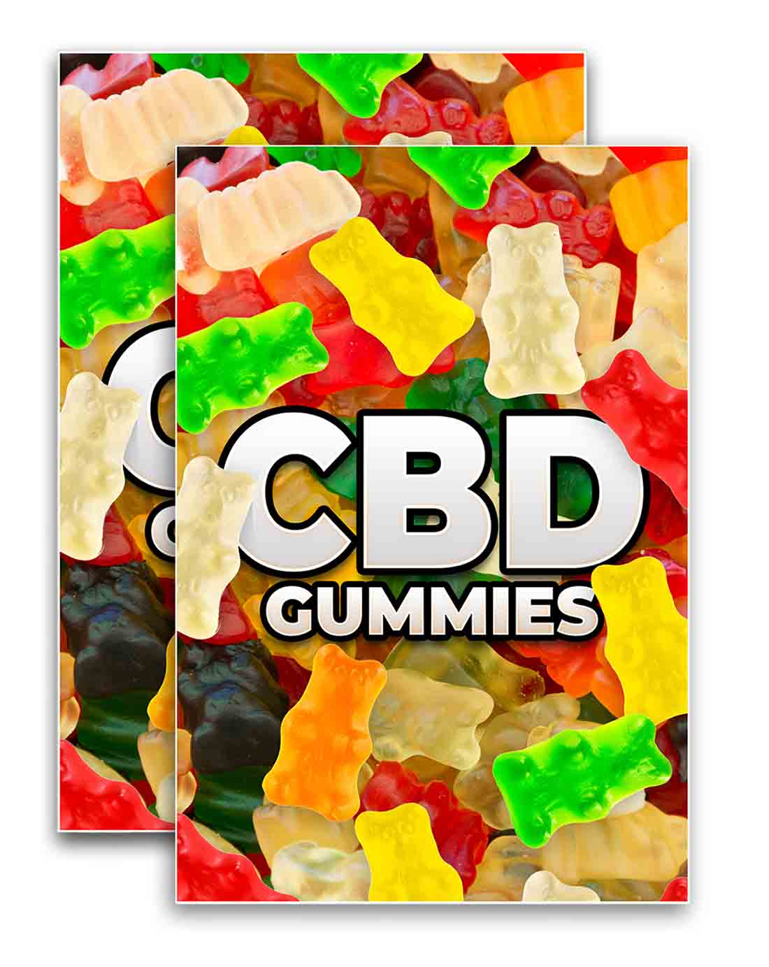 CBD Gummies (24" X 36") Vinyl Decal Only (Pack of 2) |Sign|Sticker ...
