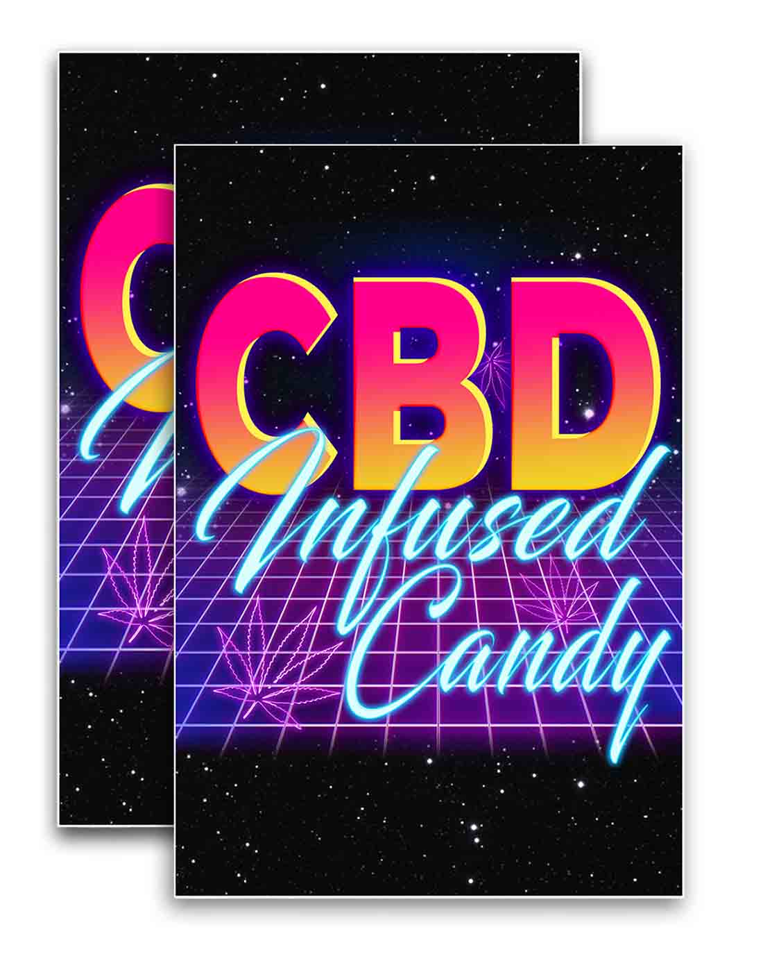 CBD Infused Candy (24" X 36") Vinyl Decal Only (Pack of 2) |Sign ...