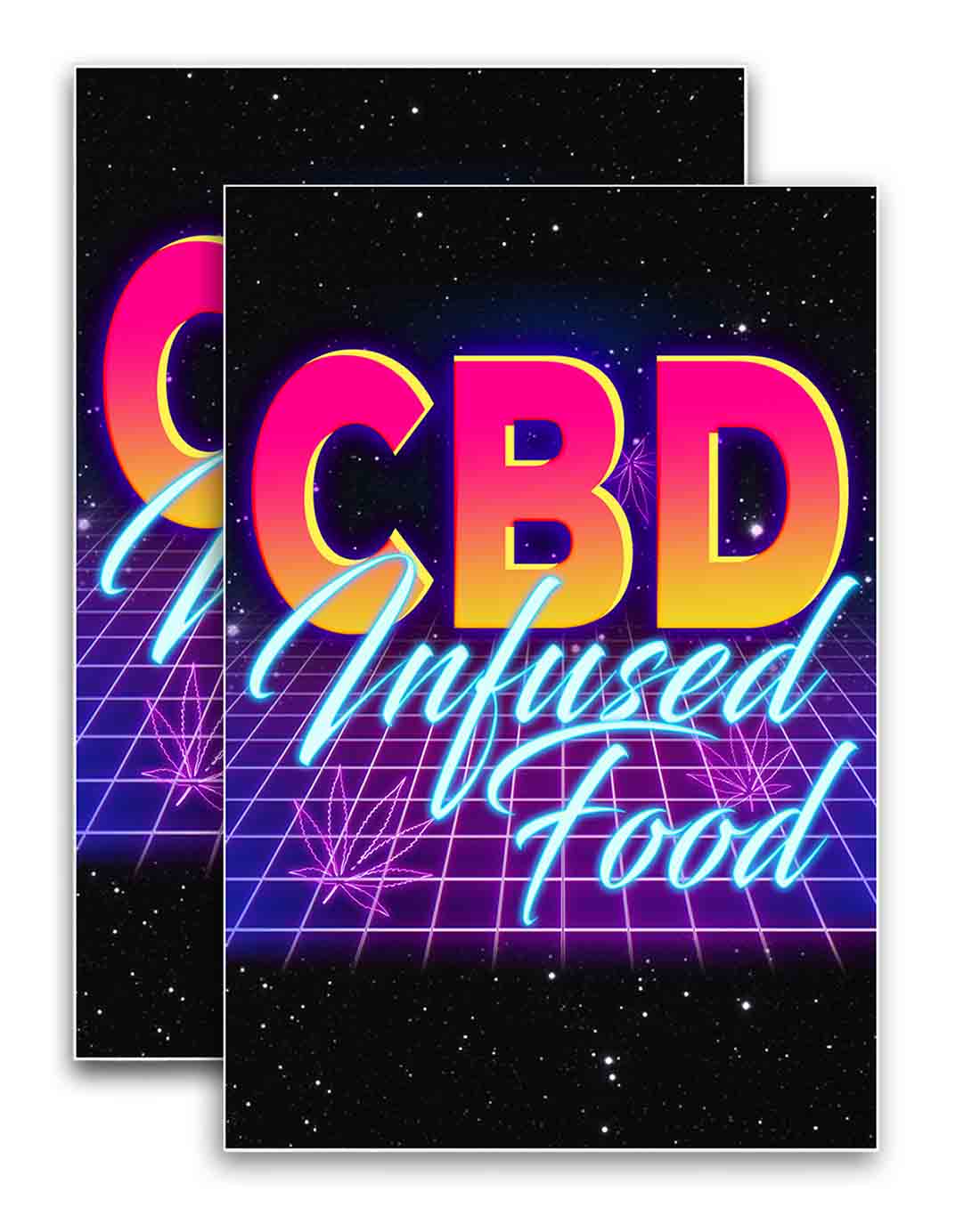 CBD Infused Food (24" X 36") Vinyl Decal Only (Pack of 2) |Sign|Sticker ...