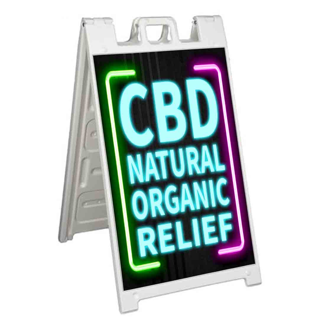 CBD Natural Organic Relief (24" X 36") Standard A-Frame Signicade ...