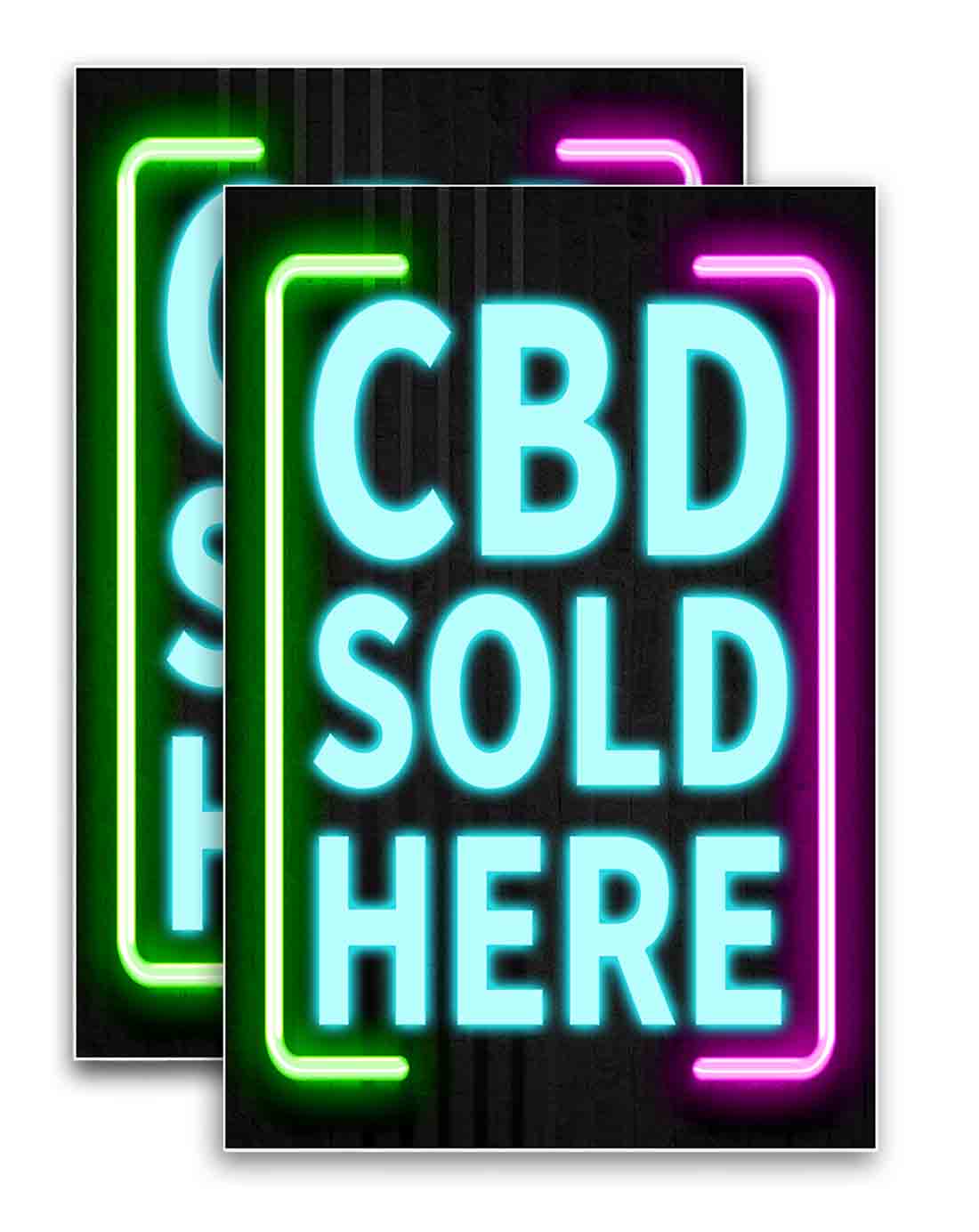 CBD Sold Here (24" X 36") Vinyl Decal Only (Pack of 2) |Sign|Sticker ...