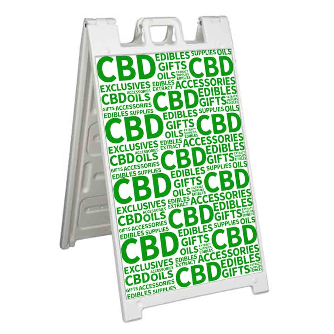 CBD (24" X 36") Standard A-Frame Signicade, Includes Decal Applied To ...
