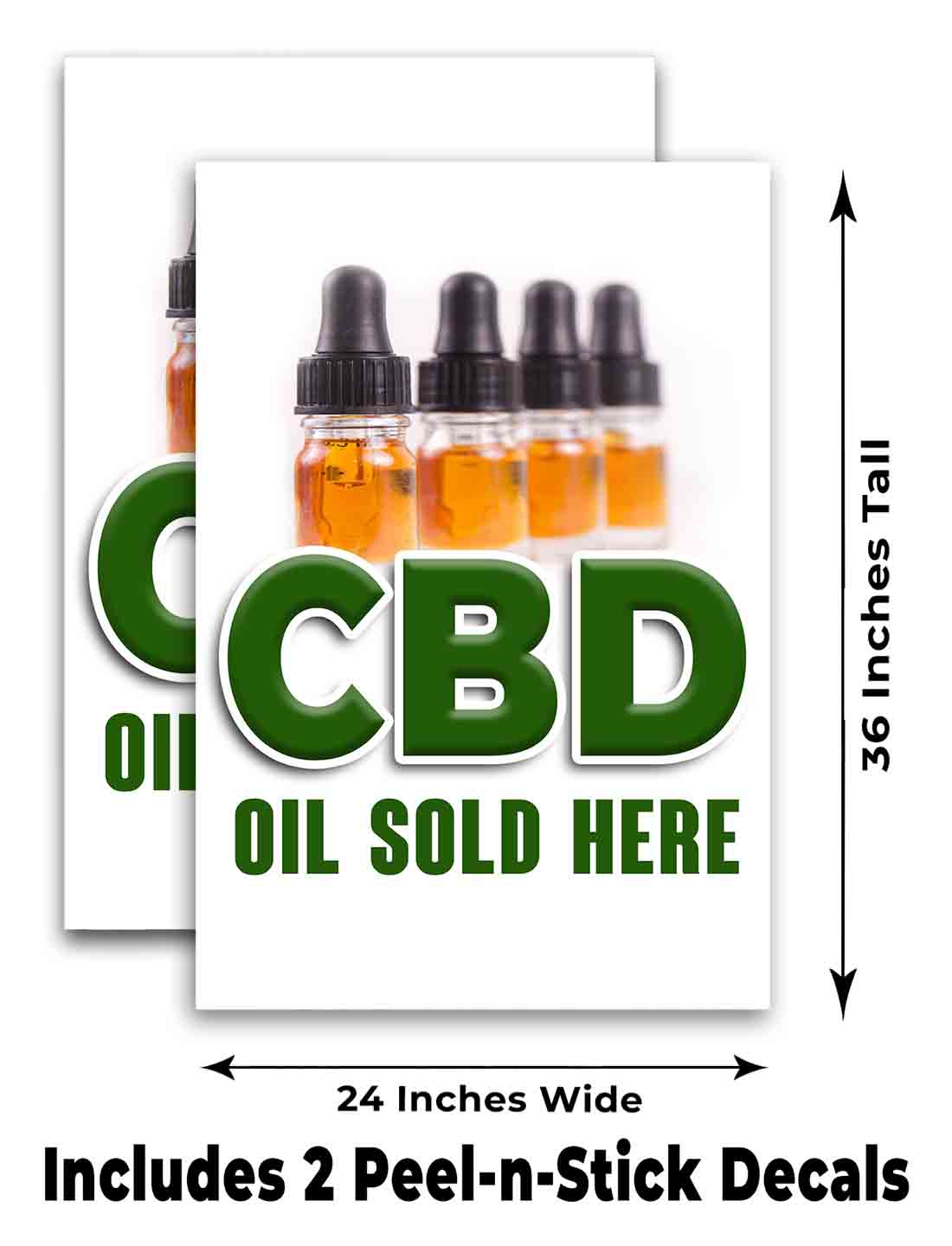 CBD OIL SOLD HERE Signicade 24x36 Aframe Sidewalk Sign Banner Decal ...