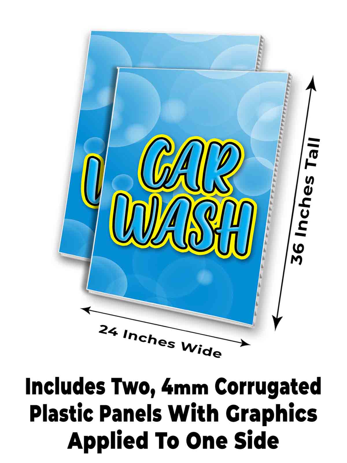 CAR WASH Signicade 24x36 Aframe Sidewalk Sign Banner Decal AUTOMOTIVE ...