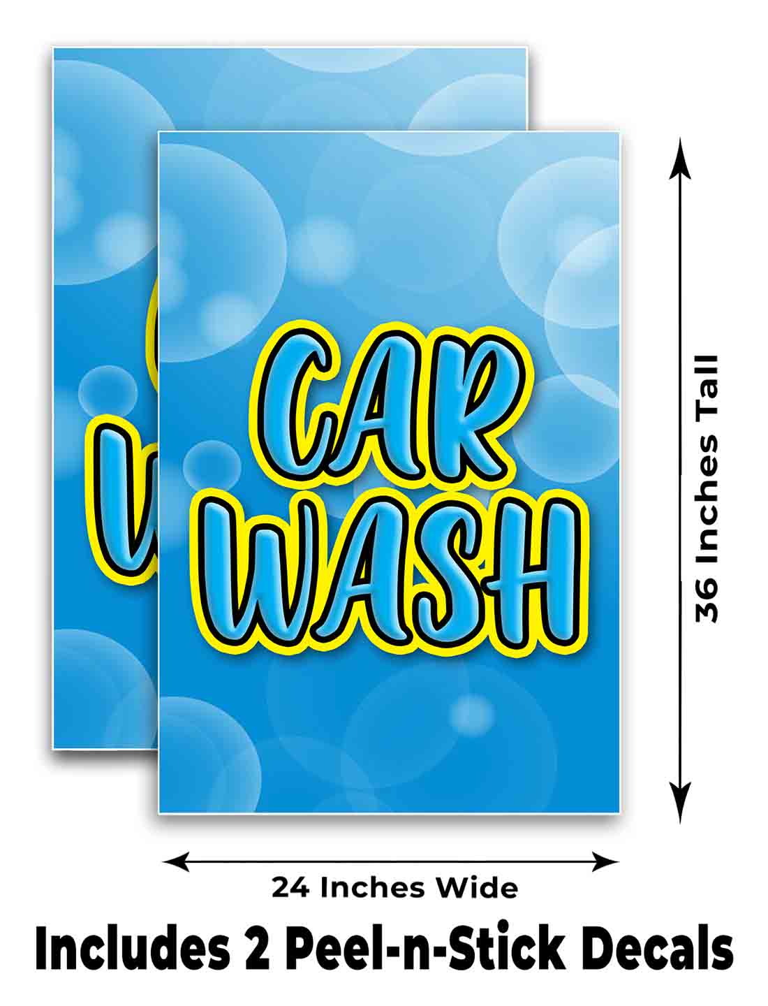 CAR WASH Signicade 24x36 Aframe Sidewalk Sign Banner Decal AUTOMOTIVE ...