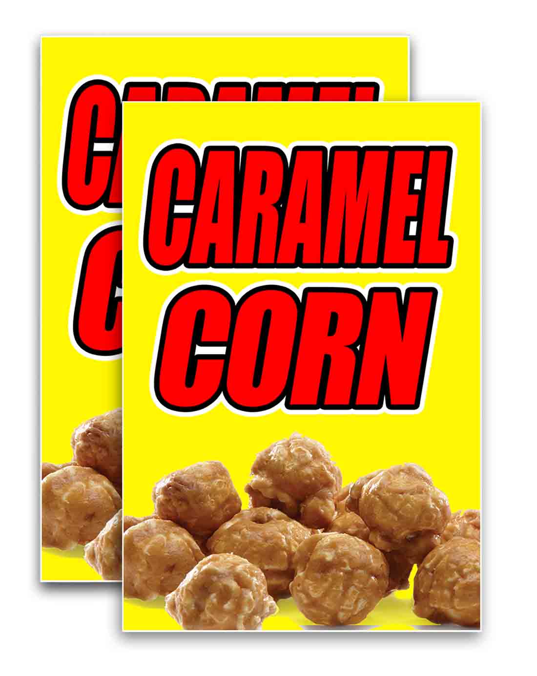 Caramel Corn (24" X 36") Vinyl Decal Only (Pack of 2) |Sign|Sticker ...