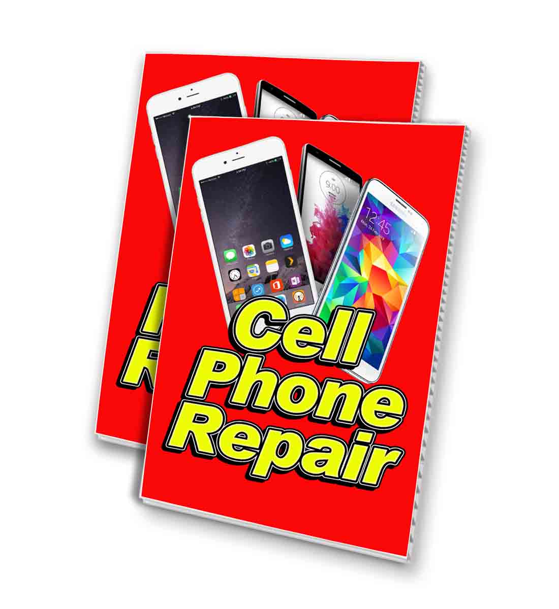 Cell Phone Repair (24" X 36") 4mm Corrugated Plastic Panel, Graphics ...