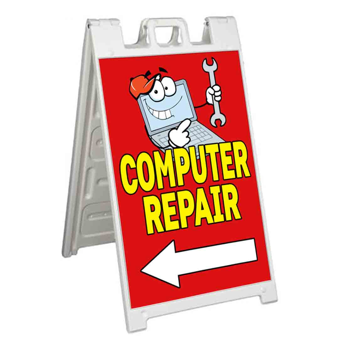 COMPUTER REPAIR LEFT ARROW Signicade 24x36 Aframe Sidewalk Sign Banner ...