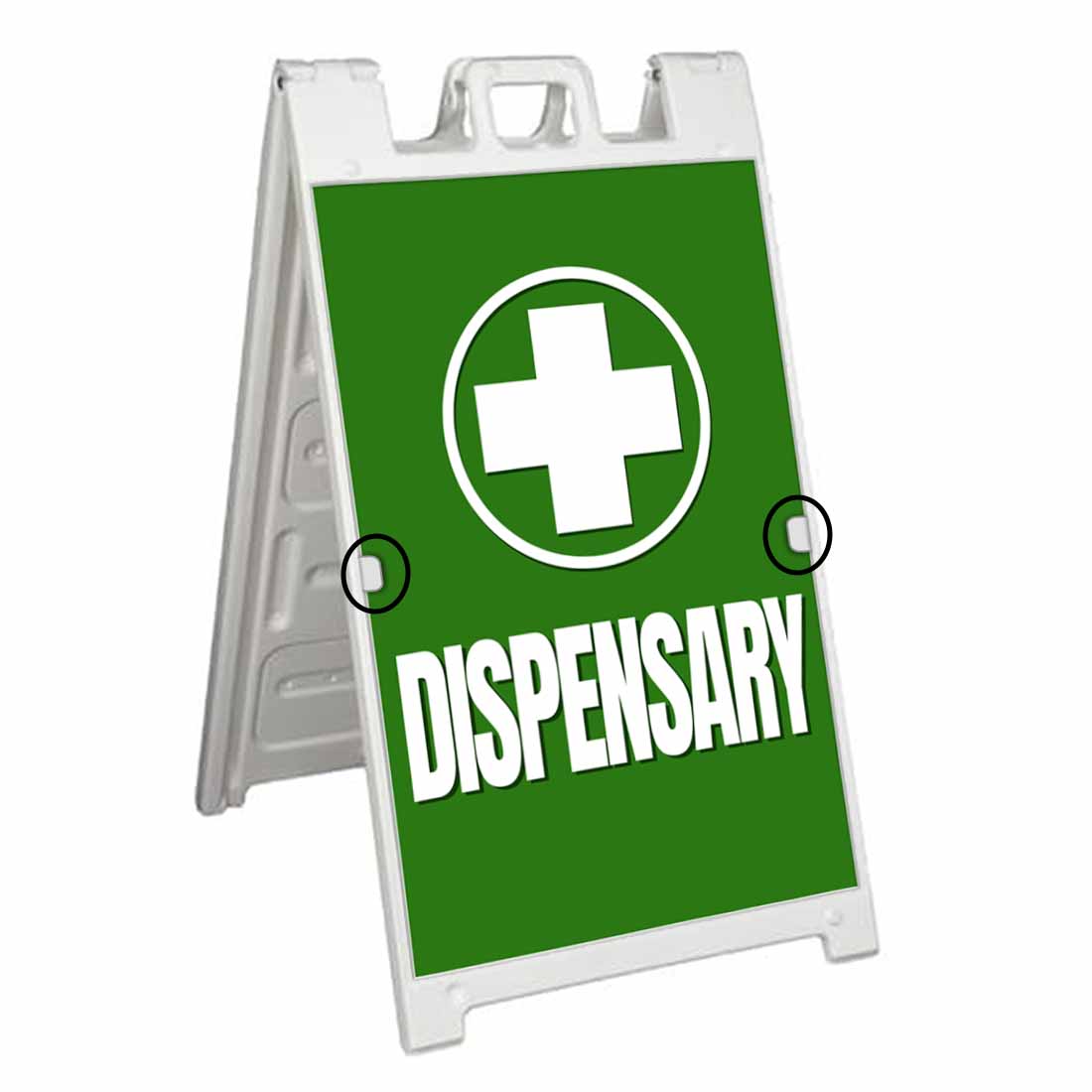 Dispensary (24" X 36") Deluxe A-Frame Signicade, Includes 2 Removable ...