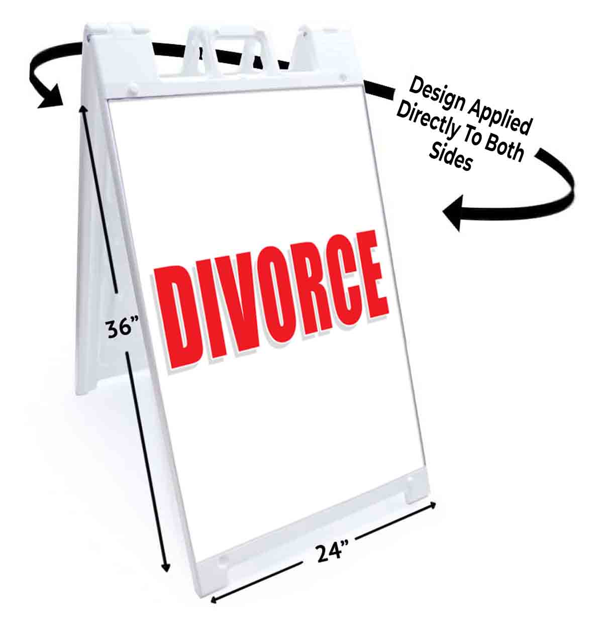 DIVORCE Signicade 24x36 Aframe Sidewalk Sign Banner Decal LEGAL | eBay