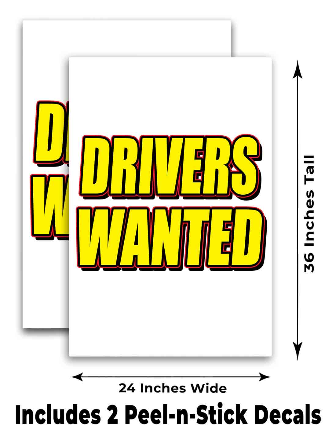 DRIVERS WANTED Signicade 24x36 Aframe Sidewalk Sign Banner Decal ...