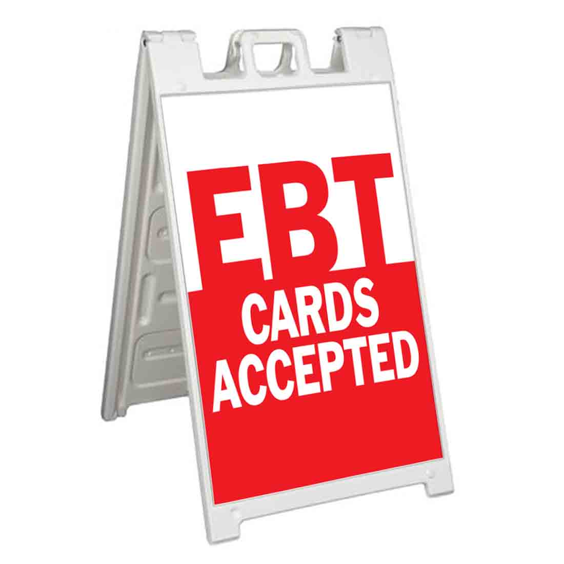 EBT Cards Accepted (24" X 36") Standard A-Frame Signicade, Includes ...