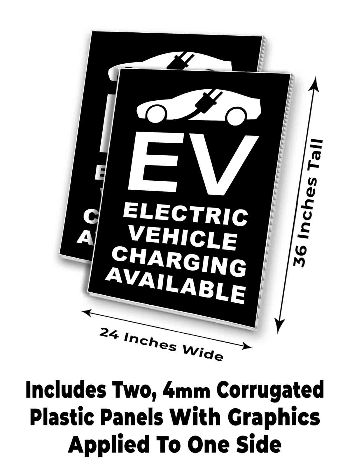 ELECTRIC VEHICLE CHARGING Signicade 24x36 Aframe Sidewalk Sign Banner ...