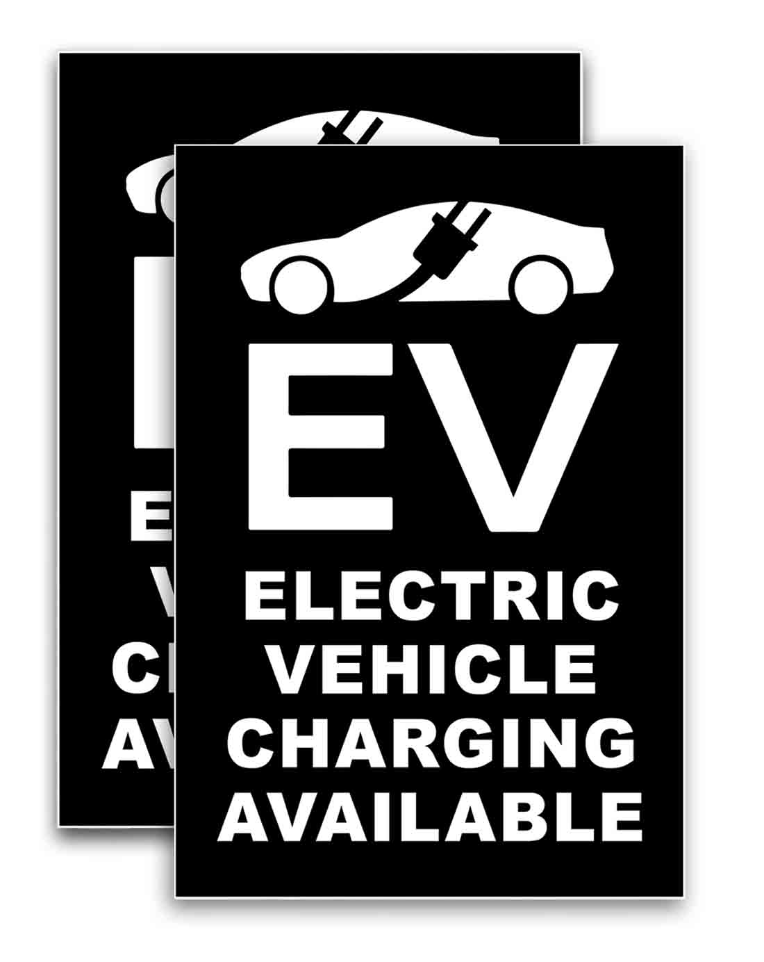 Electric Vehicle Charging Available (24" X 36") Vinyl Decal Only (Pack ...