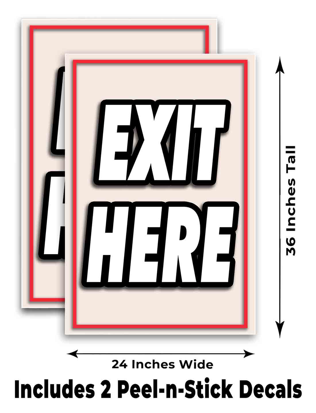 EXIT HERE Signicade 24x36 Aframe Sidewalk Sign Banner Decal SIGN | eBay