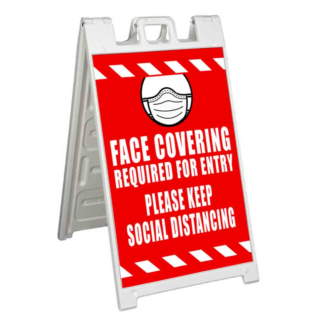 Face Covering Required For Entry Please Keep Social Distancing (24" X ...