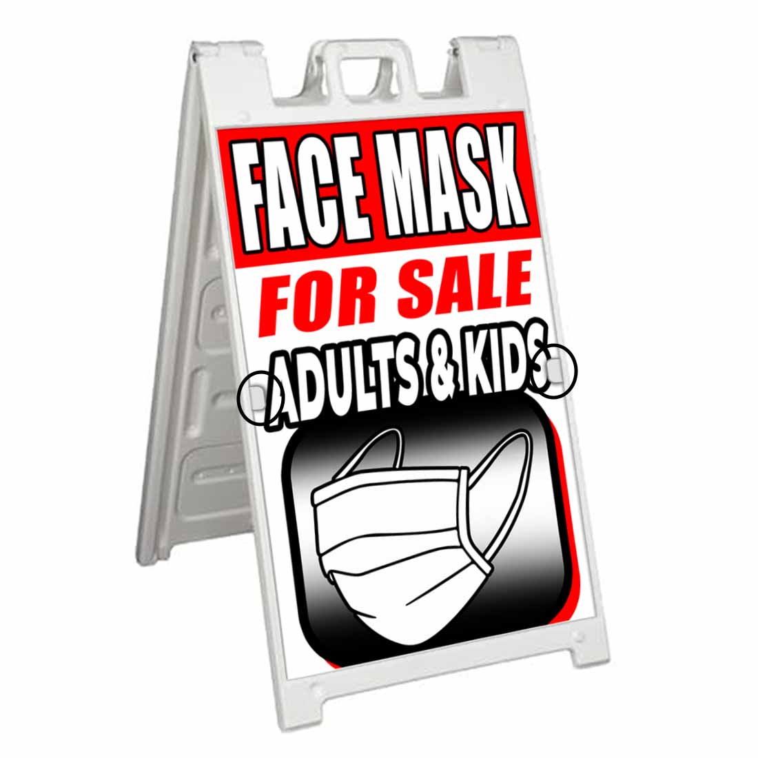 Mask For Sale Adults & Kids (24" X 36") Deluxe A-Frame Signicade ...