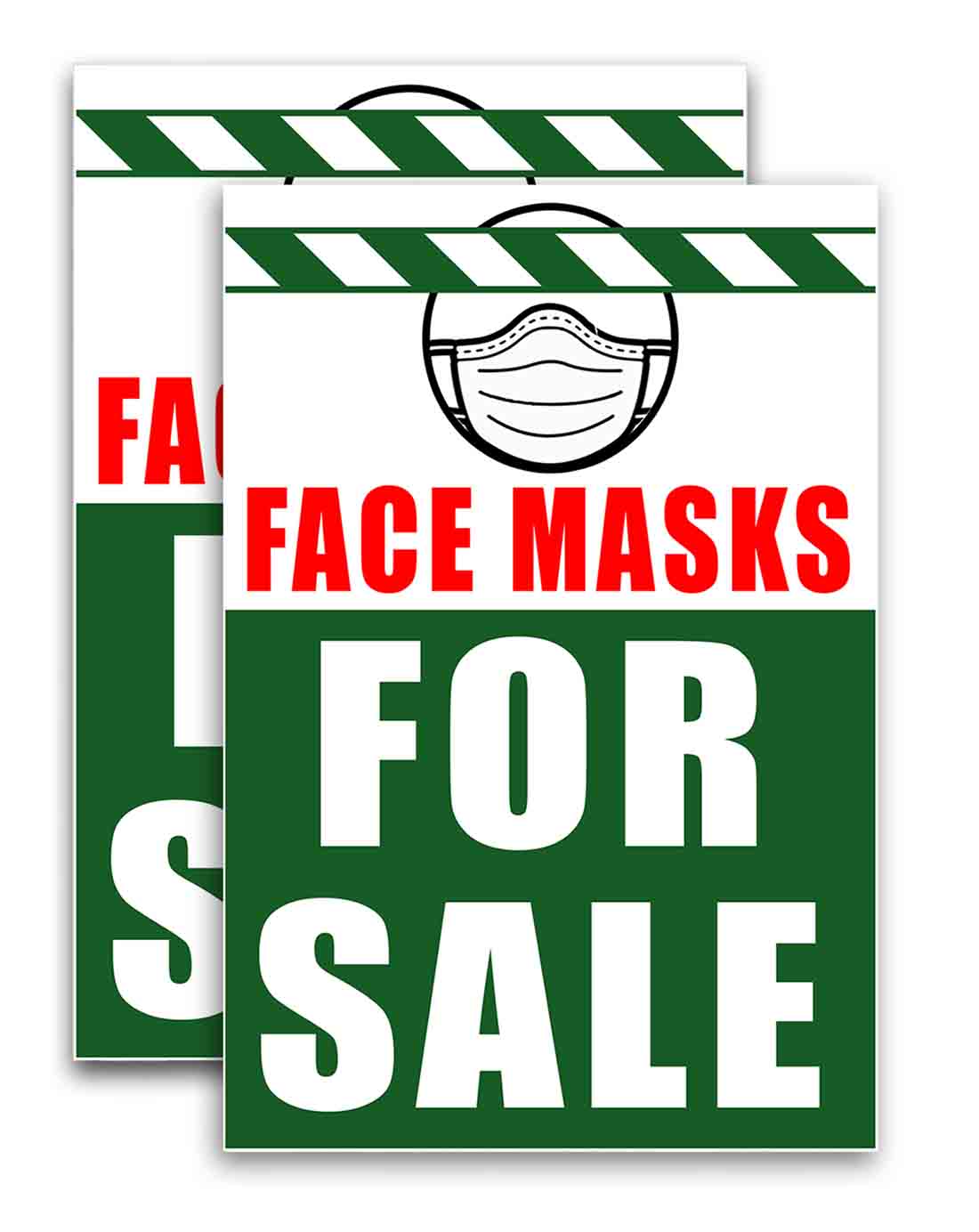 Face Masks For Sale (24" X 36") Vinyl Decal Only (Pack of 2) |Sign ...