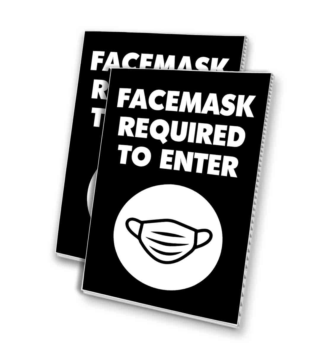 Facemask Required To Enter (24" X 36") 4mm Corrugated Plastic Panel ...