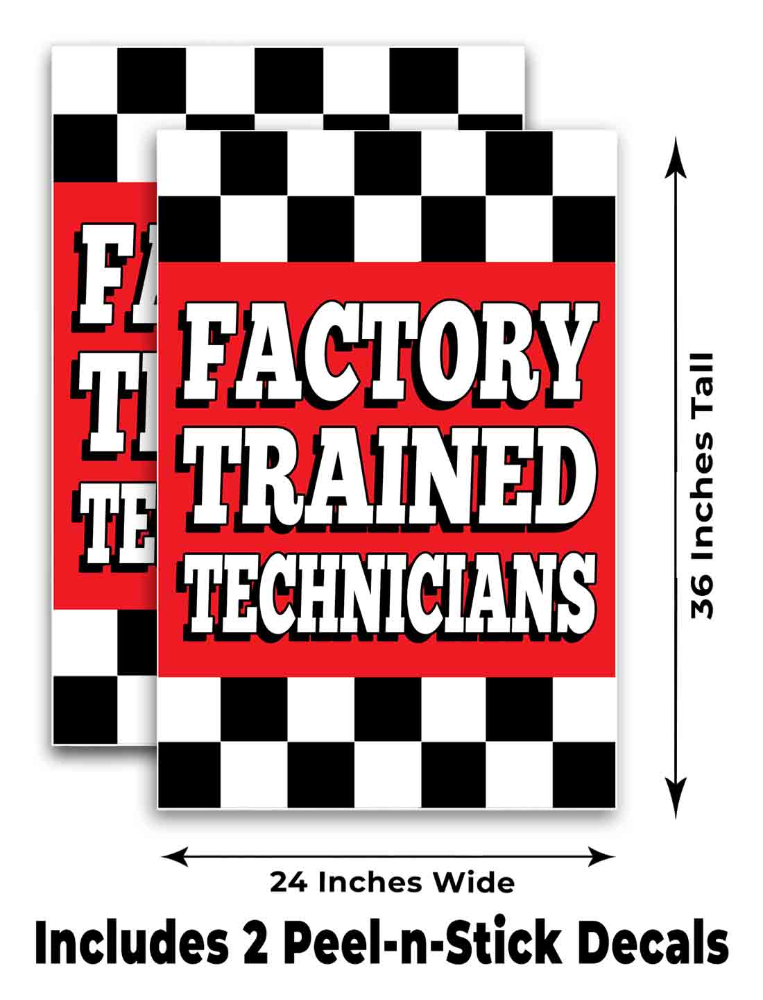 FACTORY TRAINED TECHNICIANS Signicade 24x36 Aframe Sidewalk Sign Banner ...